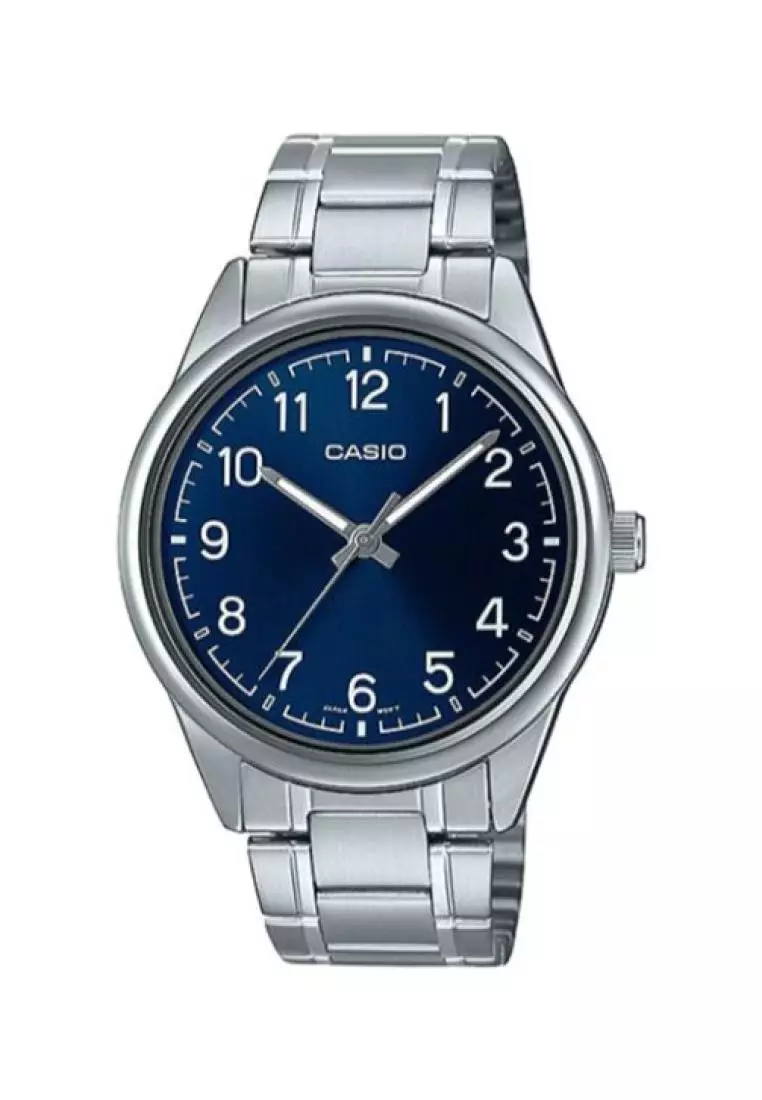 Buy Casio Mens Analog Mtp V005d 2b4 Silver Stainless Steel Watch Online Zalora Malaysia