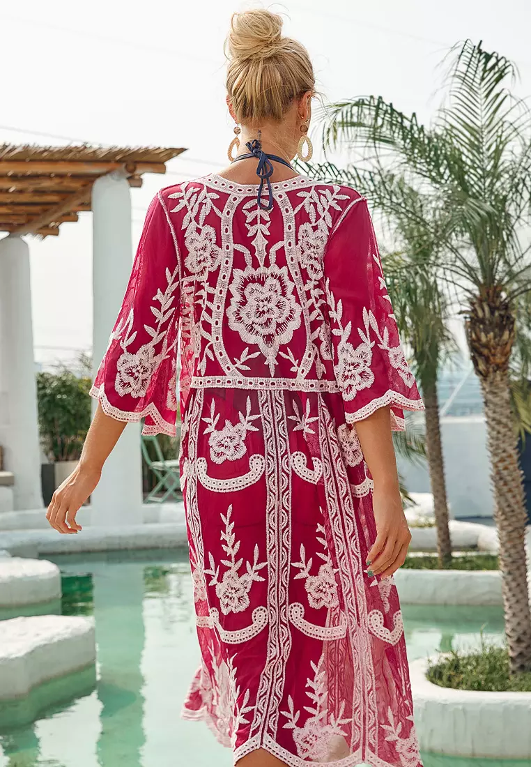 Buy LYCKA LTH4165-European Style Beach Robe-Red 2025 Online | ZALORA