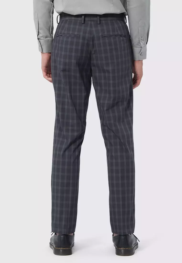 Jual Executive Slim Fit Checks Pants Original 2025 | ZALORA Indonesia