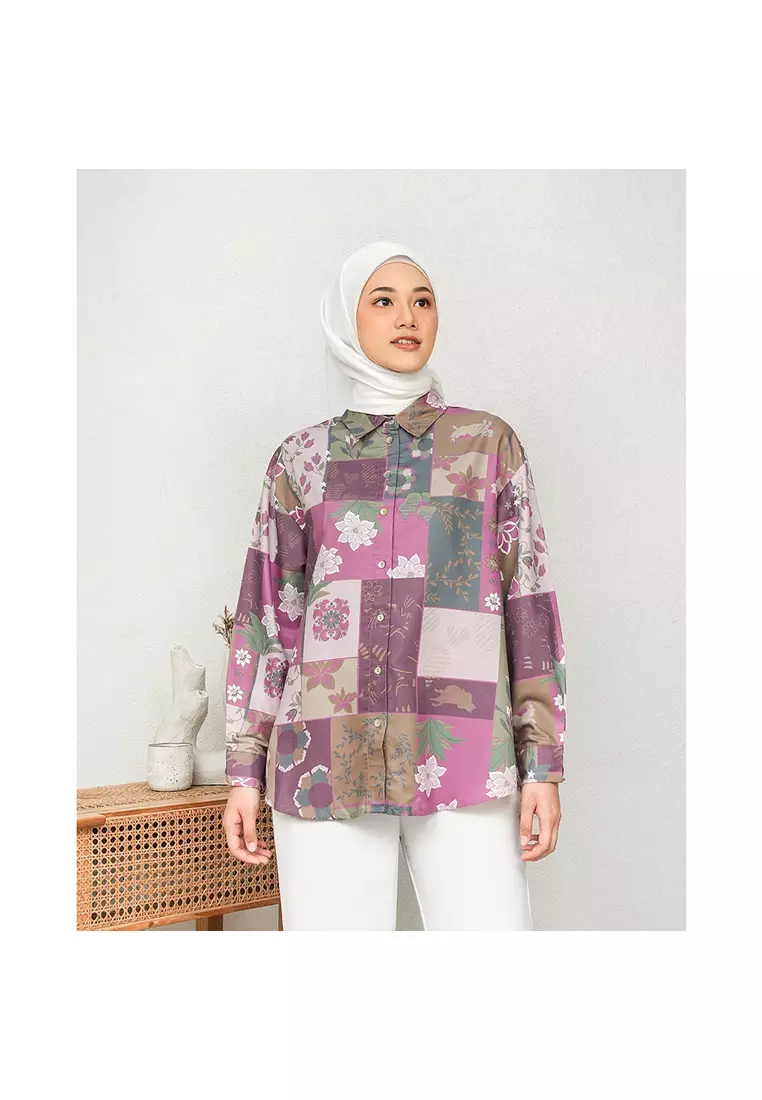 Jual geulis.id Geulis.id SUNNY SHIRT (3 warna) Top - MAGENTA Original ...