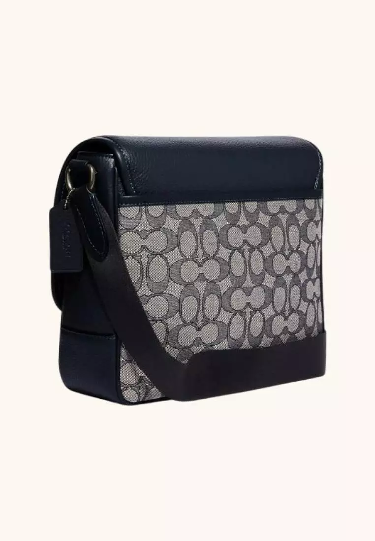Jual Coach Coach Sprint Map Bag 25 In Signature Jacquard Navy Midnight ...