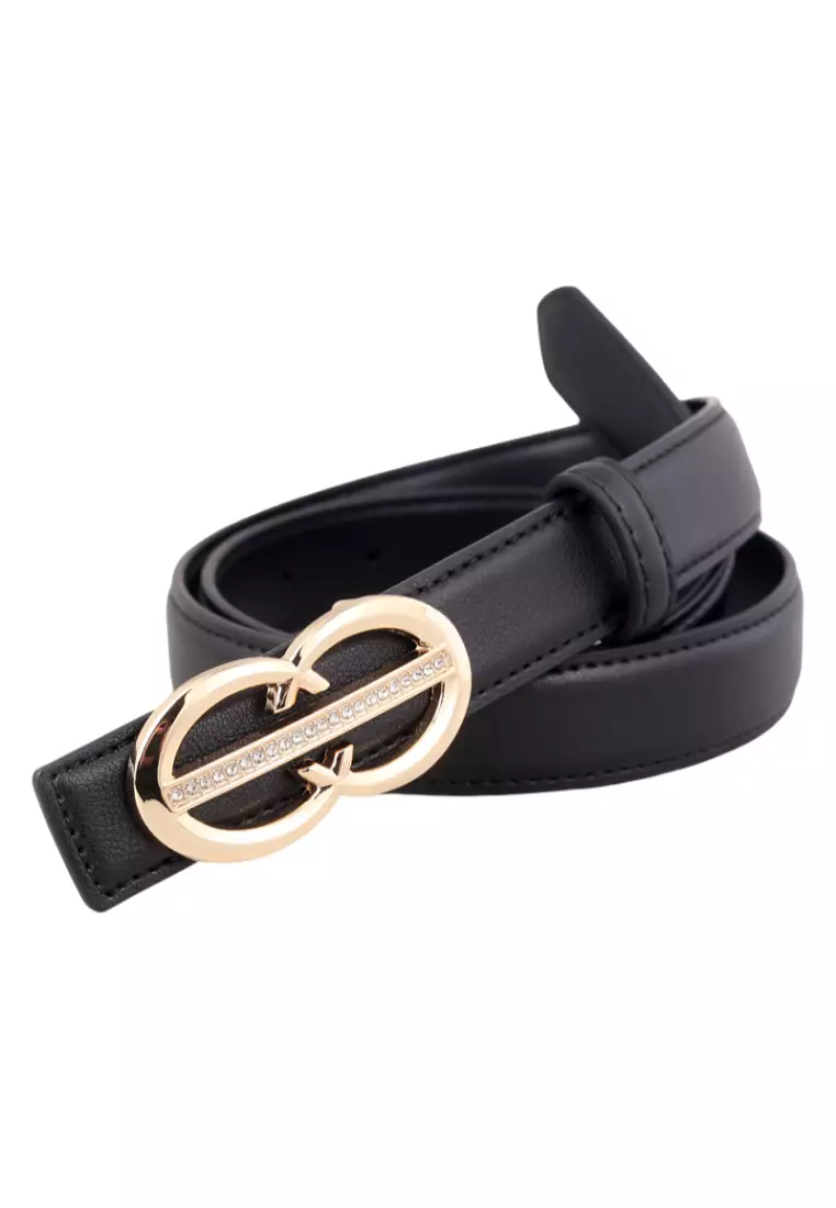 Buy XAFITI Women's Leather Belt All-Match Snap Button Belt Decoration ...