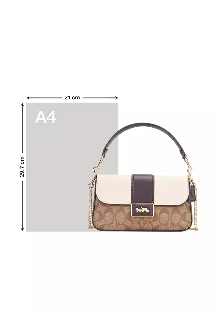 Buy COACH COACH MINI GRACE Women's Khaki Patchwork Carriage Pattern ...