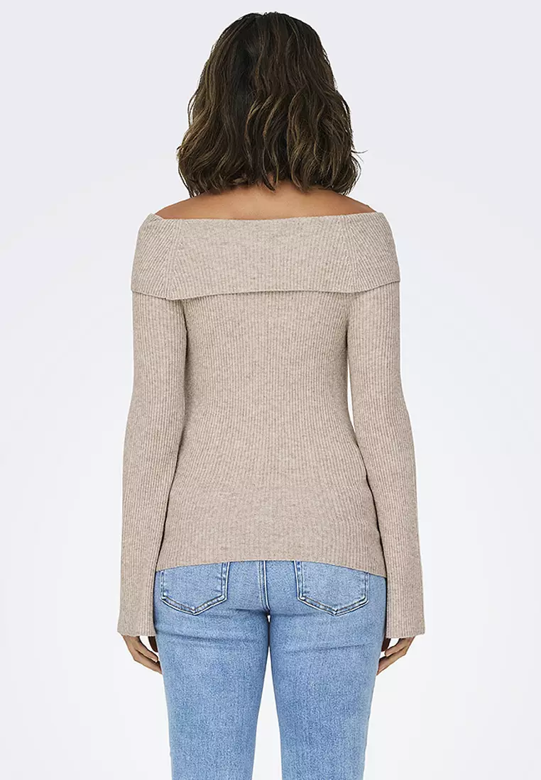 Jual ONLY Jayden Long Sleeves Off Shoulder Knit Top Original 2025 ...
