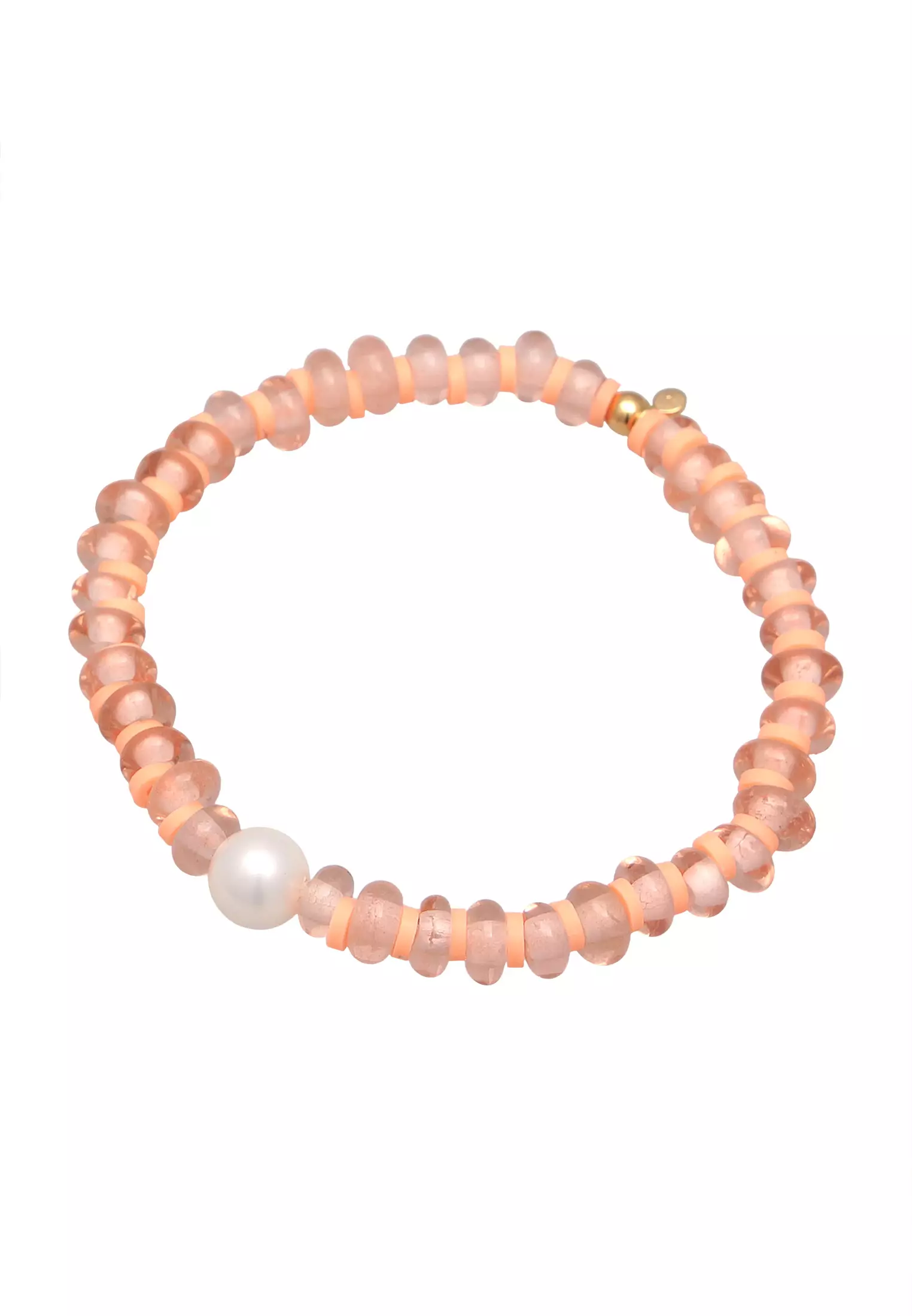 Buy ELLI GERMANY Bracelet Glass Summer Pearls Heishi Disc Shell Core ...