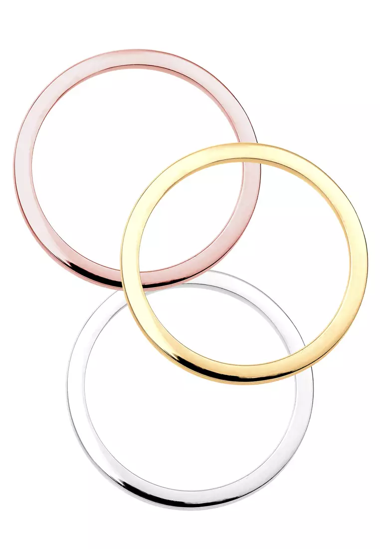 Buy ELLI GERMANY Ring Set Tricolor 2025 Online | ZALORA