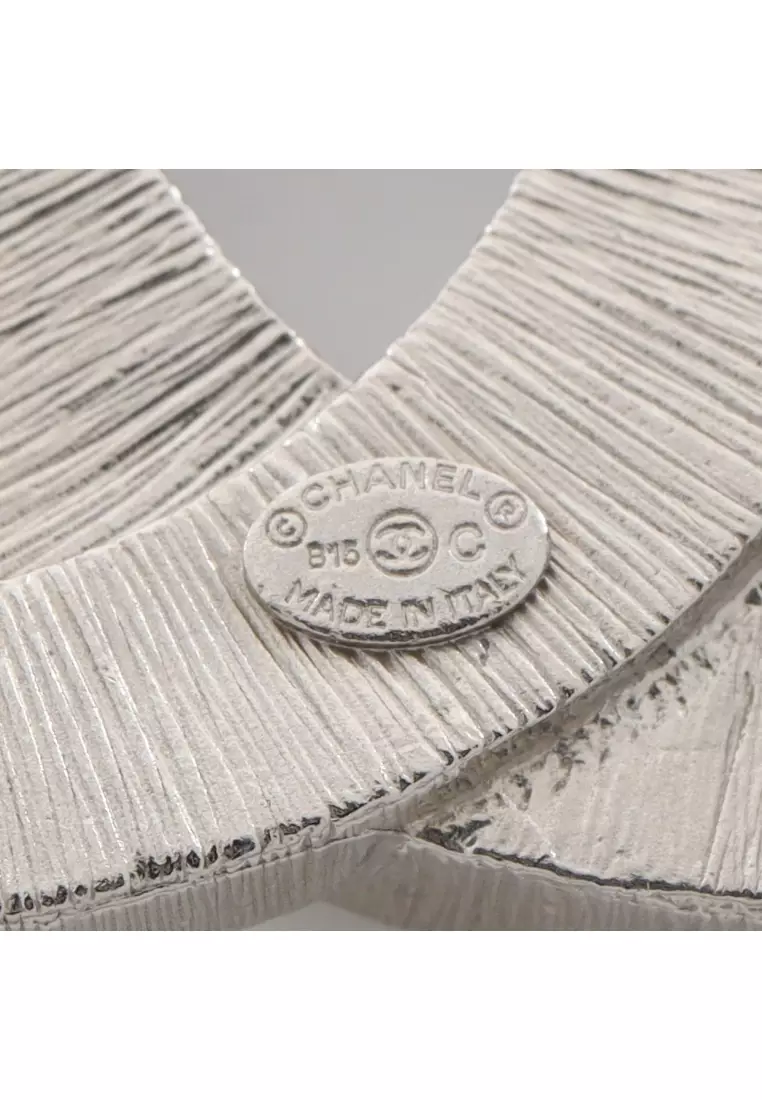 Buy CHANEL Pre-Loved Chanel coco mark brooch Rhinestone Silver clear ...