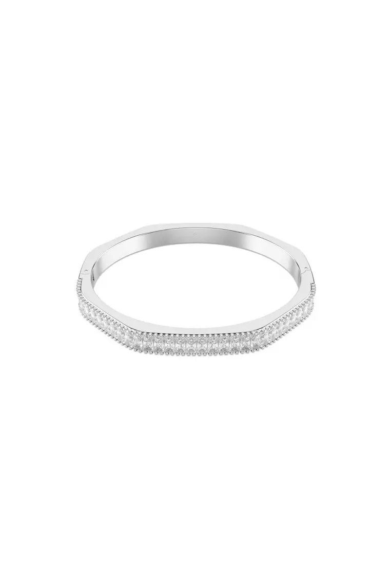 Buy Swarovski Matrix bangle, Baguette cut, White, Rhodium plated Online ...