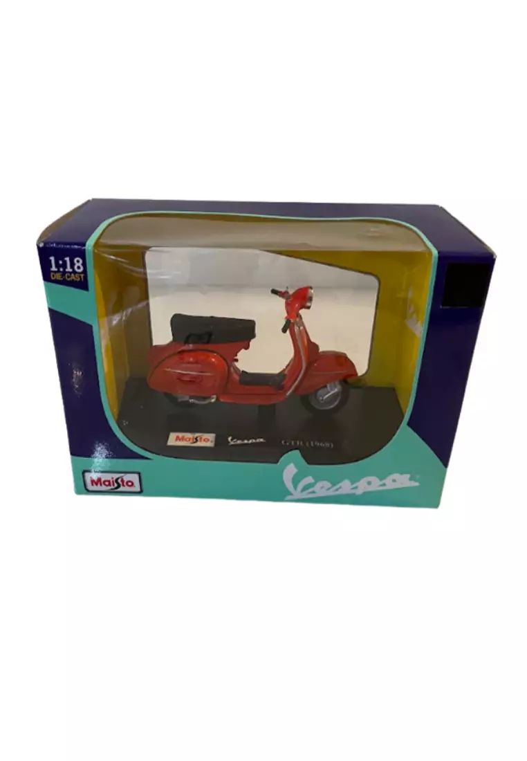 Buy Kiddie Cave Vespa Die-Cast Motorcycle GTR Red Vehicle Toy ...