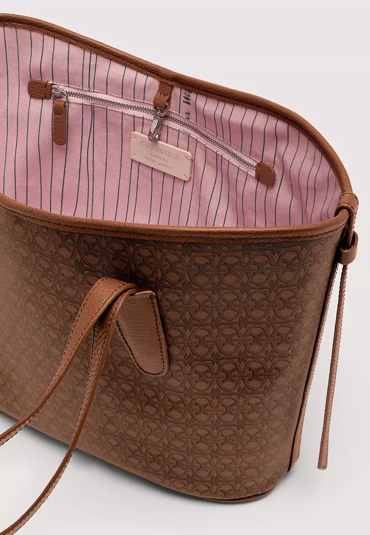 Jual Coccinelle Never Without Bag Monogram Coated Medium Tote Bag ...