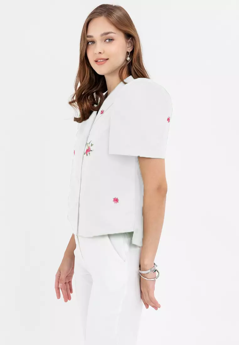 Buy BADOMODA AMINA Butterfly Sleeves Filipiniana Blouse 2025 Online ...