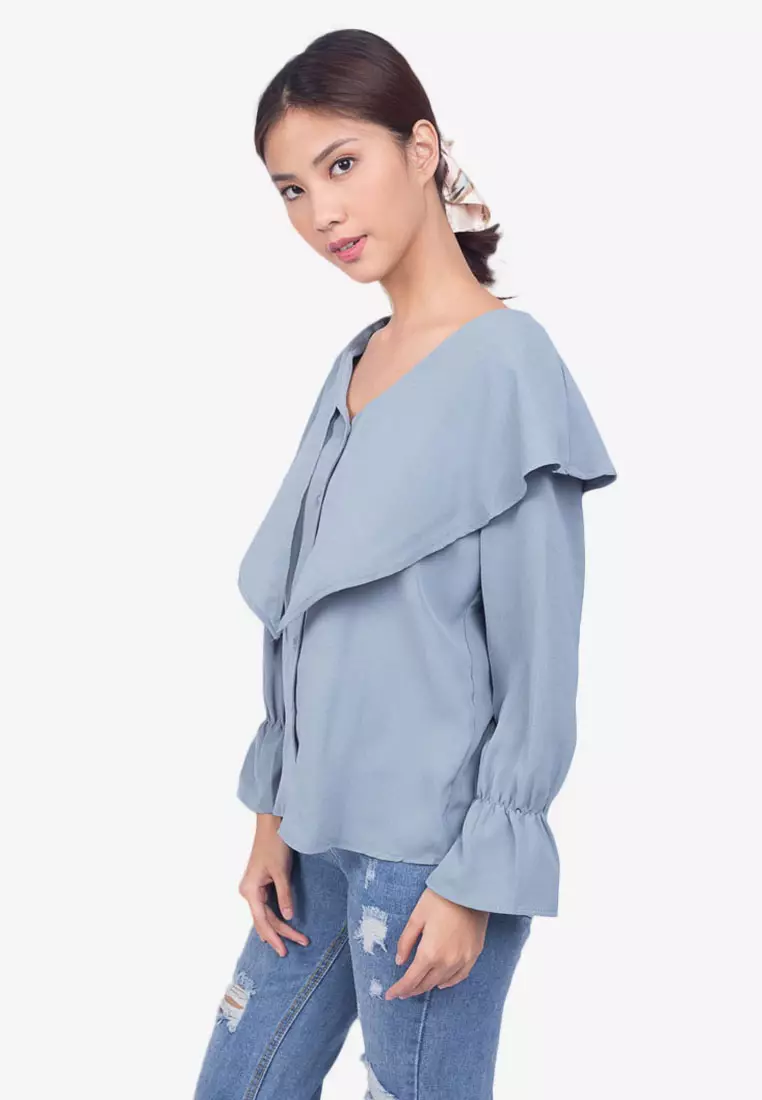Buy Caoros Ruffle Overlay Top 2025 Online | ZALORA Philippines