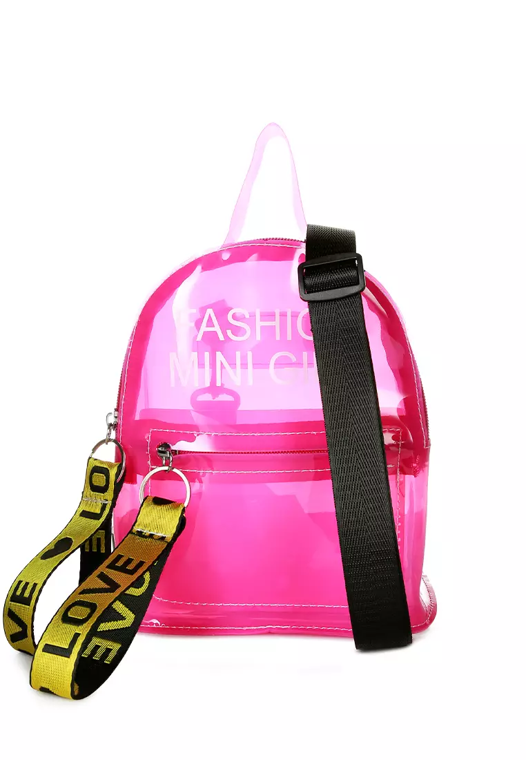 Buy London Rag Neon Pink Clear Mini Backpack Online | ZALORA Malaysia