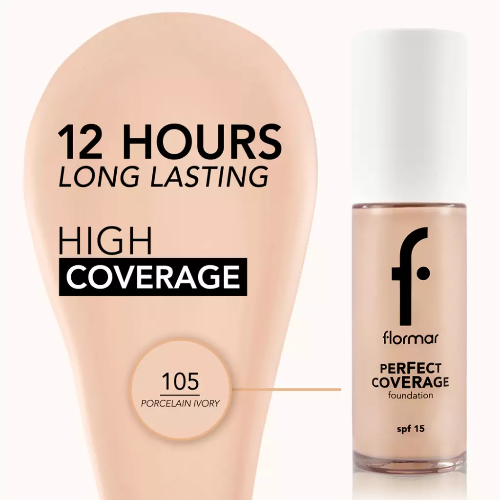 Jual FLORMAR Flormar Perfect Coverage Foundation - 105 Porcelain Ivory ...