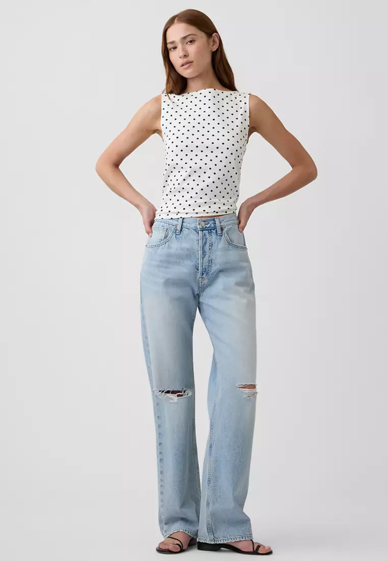 Buy GAP Ribbed Boat Neck Tank Top 2026 Online | ZALORA