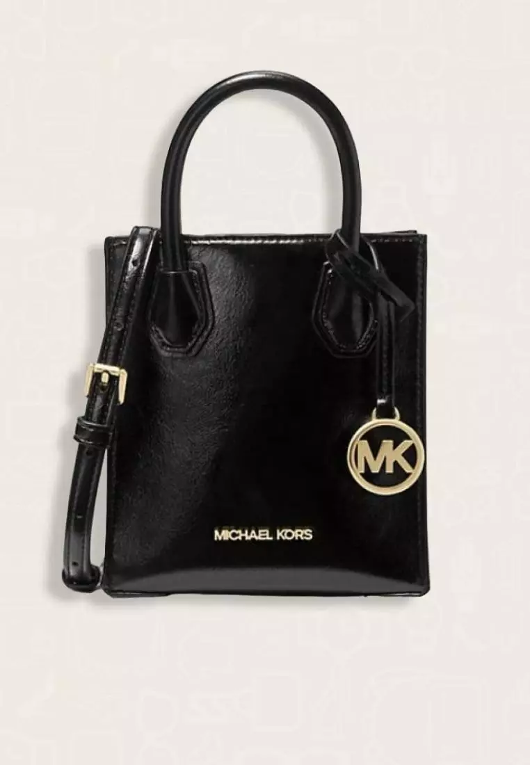 Jual MICHAEL KORS Michael Kors Mercer Extra-Small Patent Crossbody Bag ...