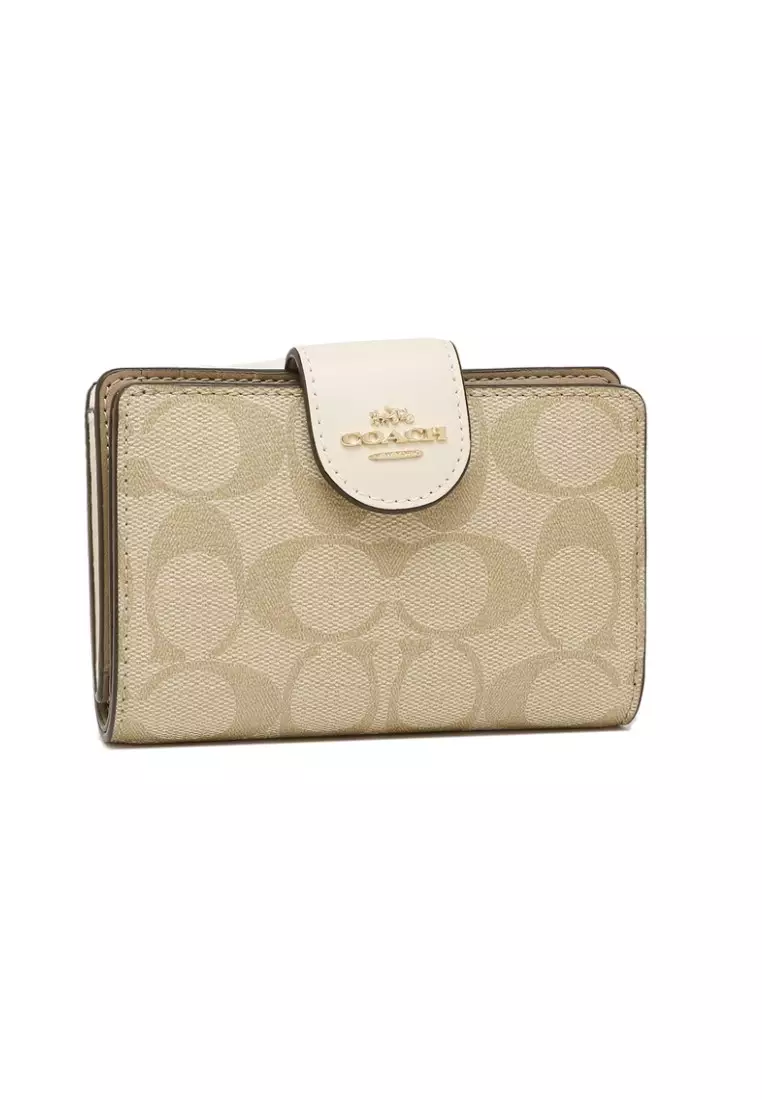 Buy Coach Coach Medium Corner Zip Wallet In Signature Canvas (C0082 ...