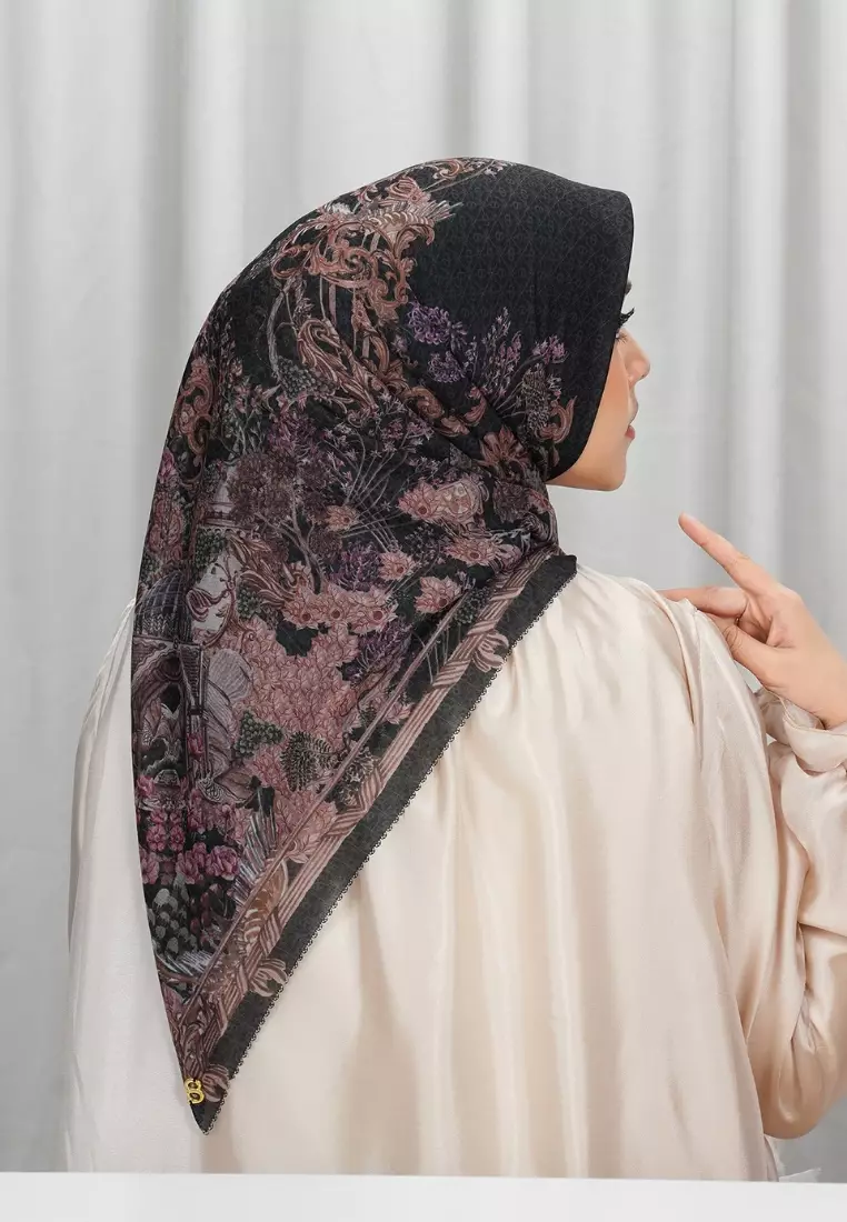 Buy Buttonscarves The Palace Voile Square - Royale 2026 Online | ZALORA