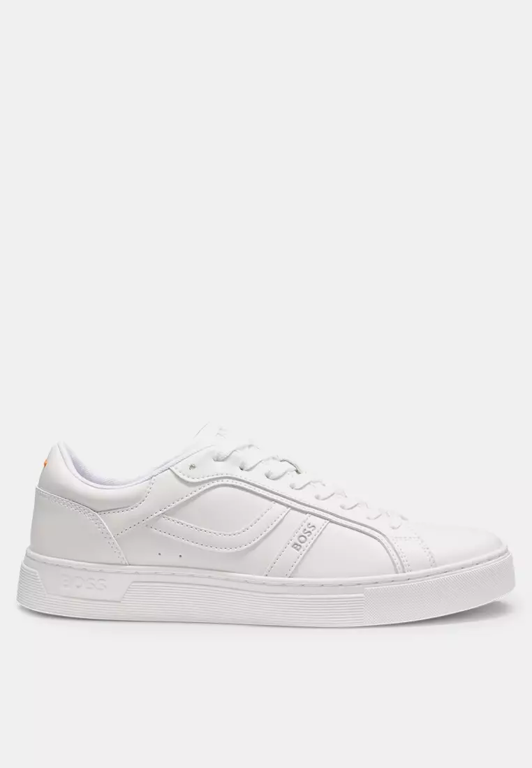 Jual BOSS Logo Trimmed Trainers - BOSS Orange Original 2026 | ZALORA ...