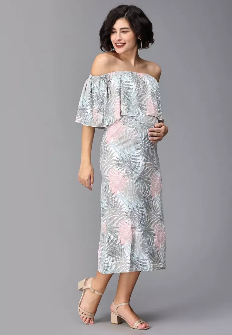 Buy THE MOM STORE Oasis Tropical Maternity And Nursing Dress 2025 Online | ZALORA