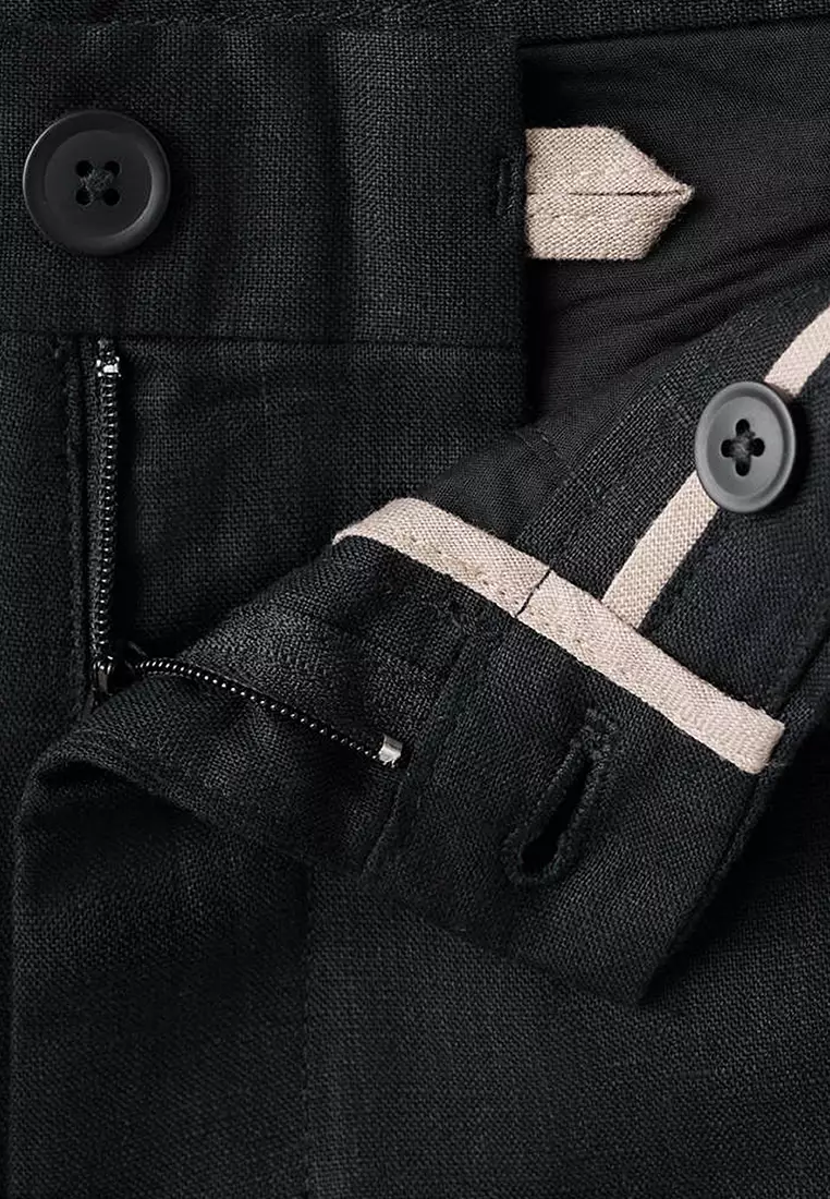 Buy MANGO Man Slim-Fit 100% Linen Bermuda Shorts 2026 Online | ZALORA