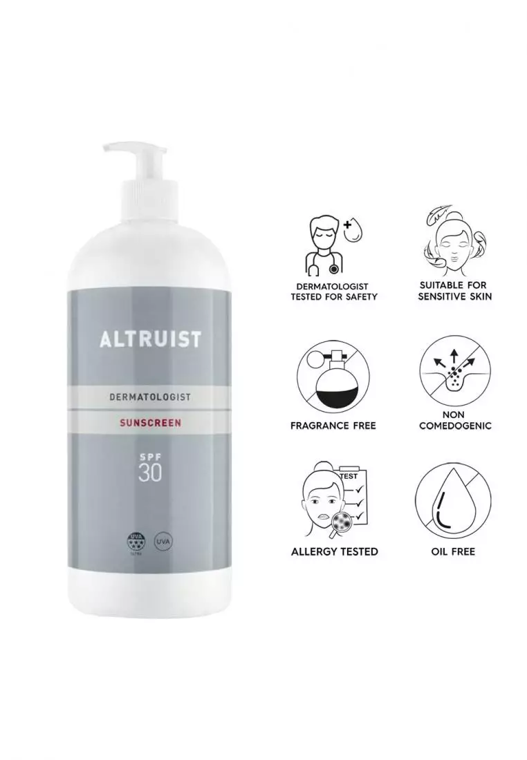 Buy Altruist Altruist Dermatologist Sunscreen SPF 30 – 1000 ml Jumbo ...