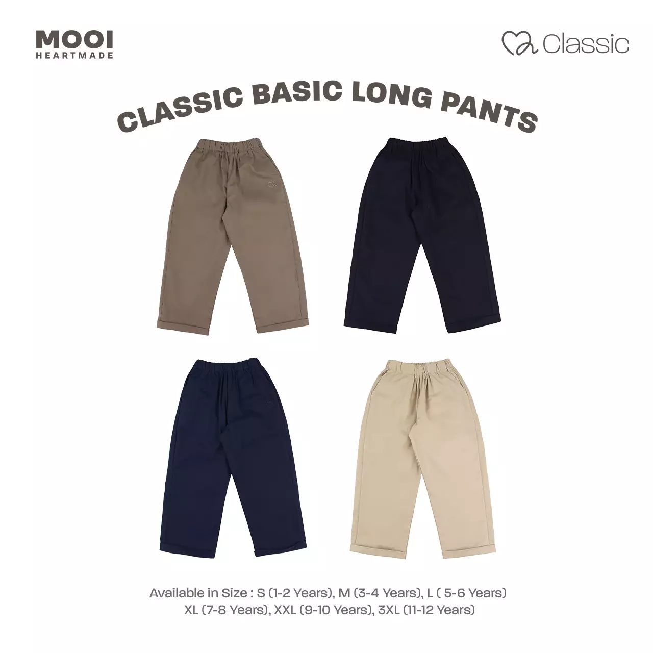 Jual Mooi Heartmade Mooi Celana Panjang Anak Laki-Laki Classic Basic ...