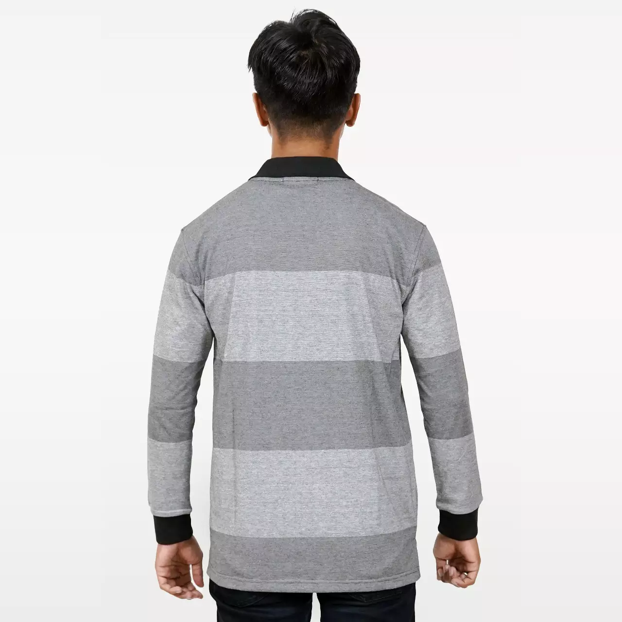 Jual Hassenda Dev Baverre Kaos Polo Salur Lengan Panjang VPB20014ABU Hitam Original 2025 ...