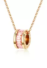 Buy CELOVIS Oceane Pink Cryolite Necklace in Gold 2026 Online | ZALORA ...