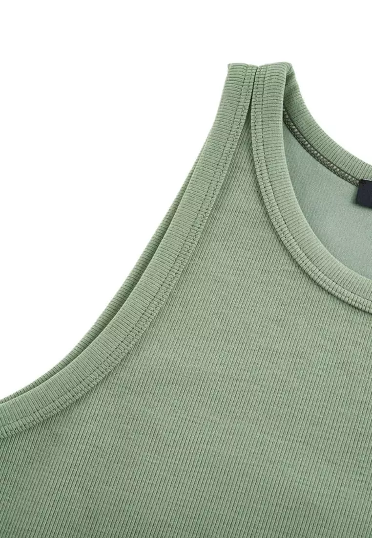 Buy G2000 Ribbed Racercut Tank Top 2025 Online | ZALORA
