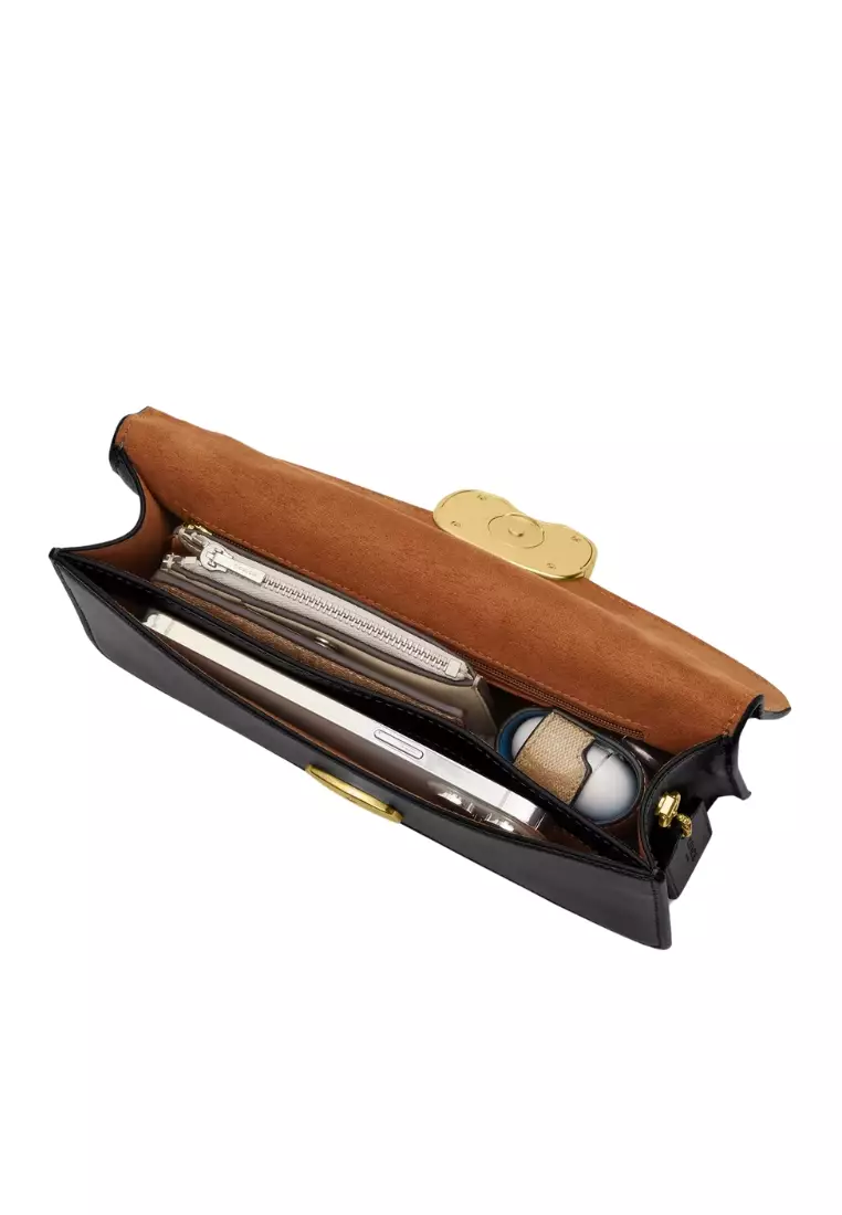 Jual Coach Coach Eliza Flap Crossbody With Leather Covered Closure Gold ...