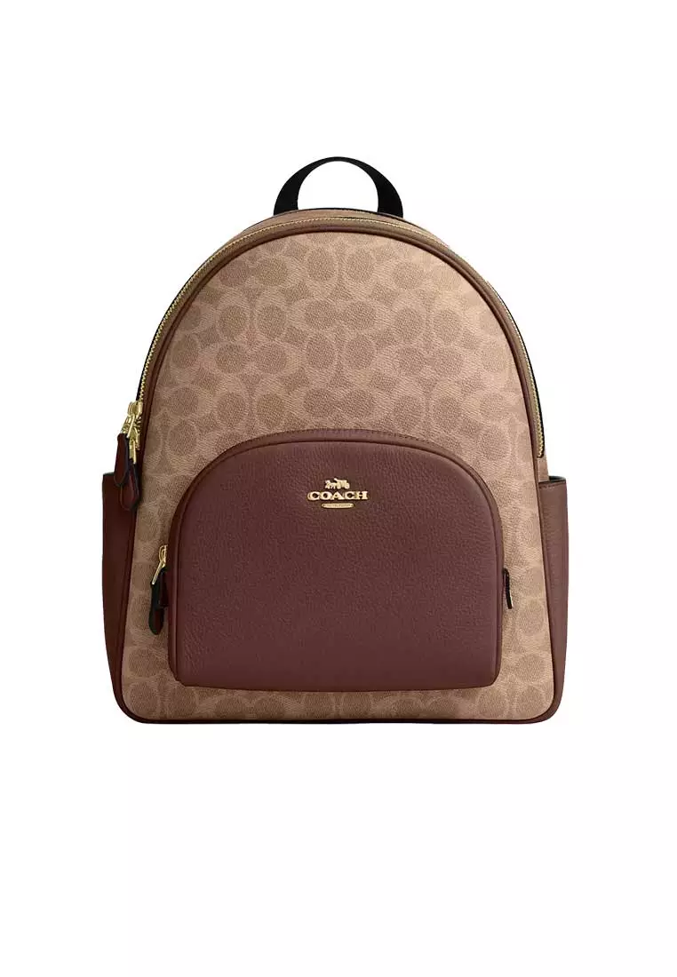 Coach Court Backpack In Signature Canvas Tan/Brown CZ176 2025 | Buy ...