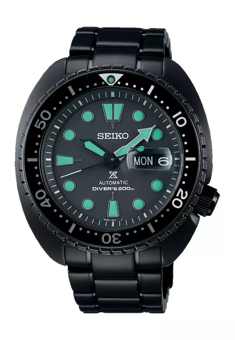 Seiko Seiko Prospex The Black Series ‘Night Vision’ Turtle Diver Black ...