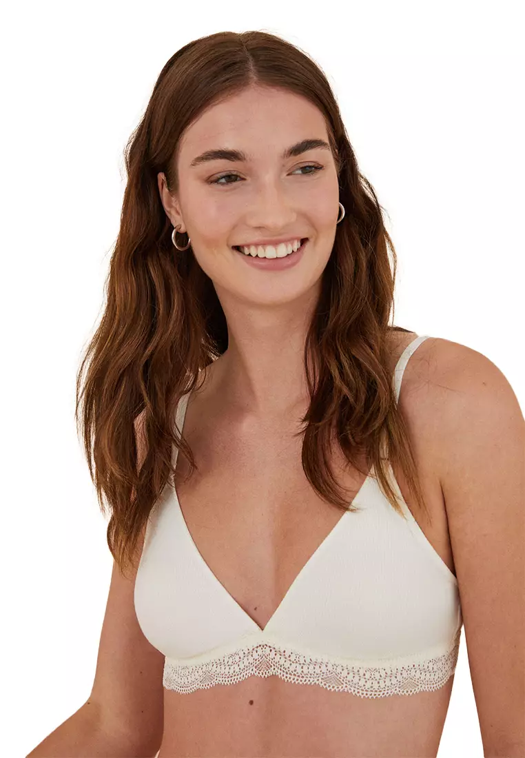 Buy women'secret Fantastic Ivory Cotton Halterneck Triangle Bra 2024 Online | ZALORA Philippines