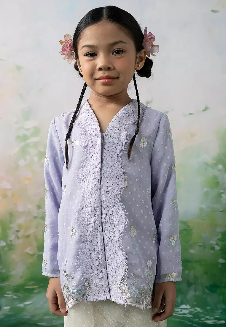 Buy Lubna Kids Ita Polka Dot Long Kebaya Top 2026 Online | ZALORA ...