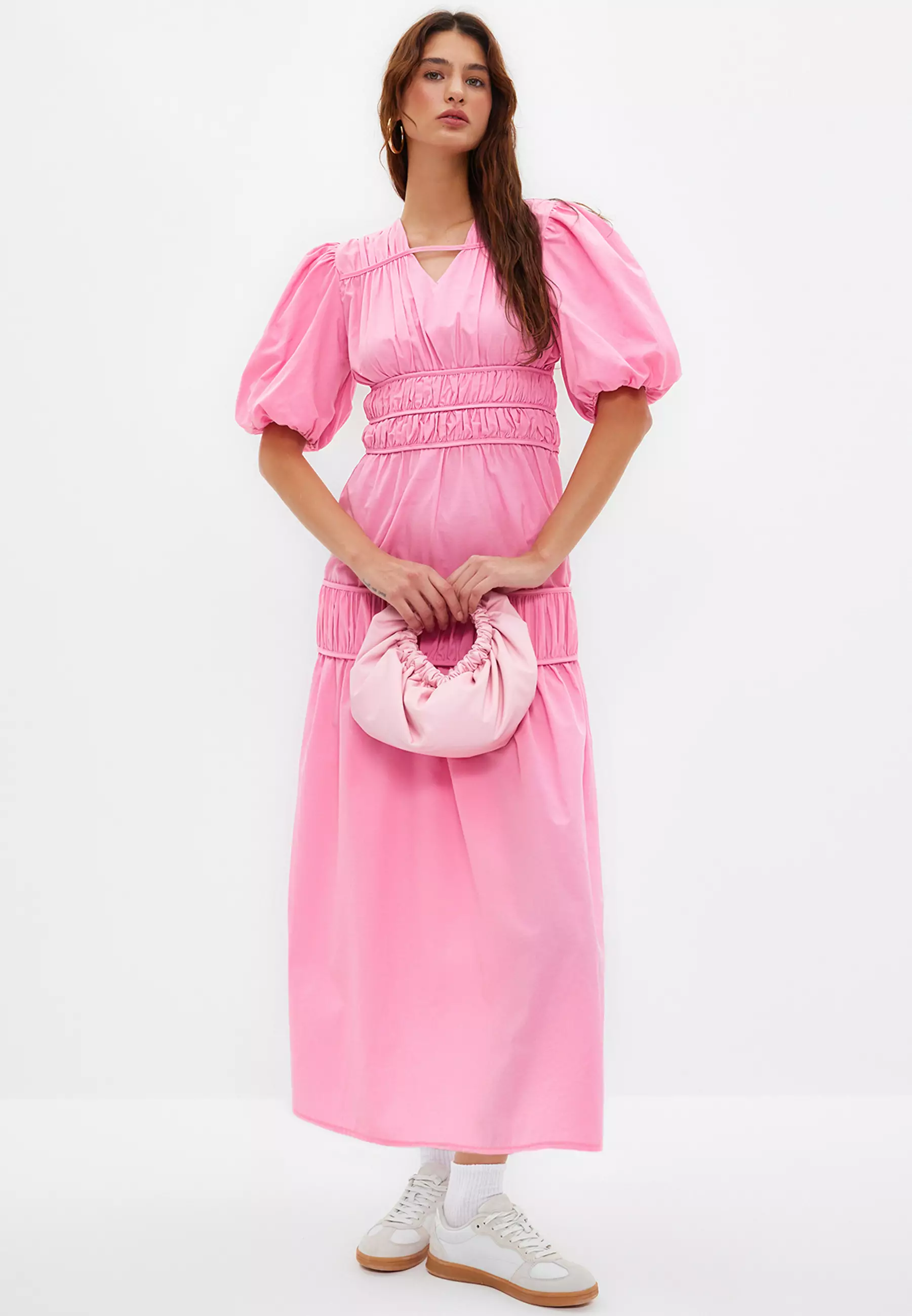 Buy Trendyol Modest Puff Sleeves Dress 2024 Online | ZALORA Philippines