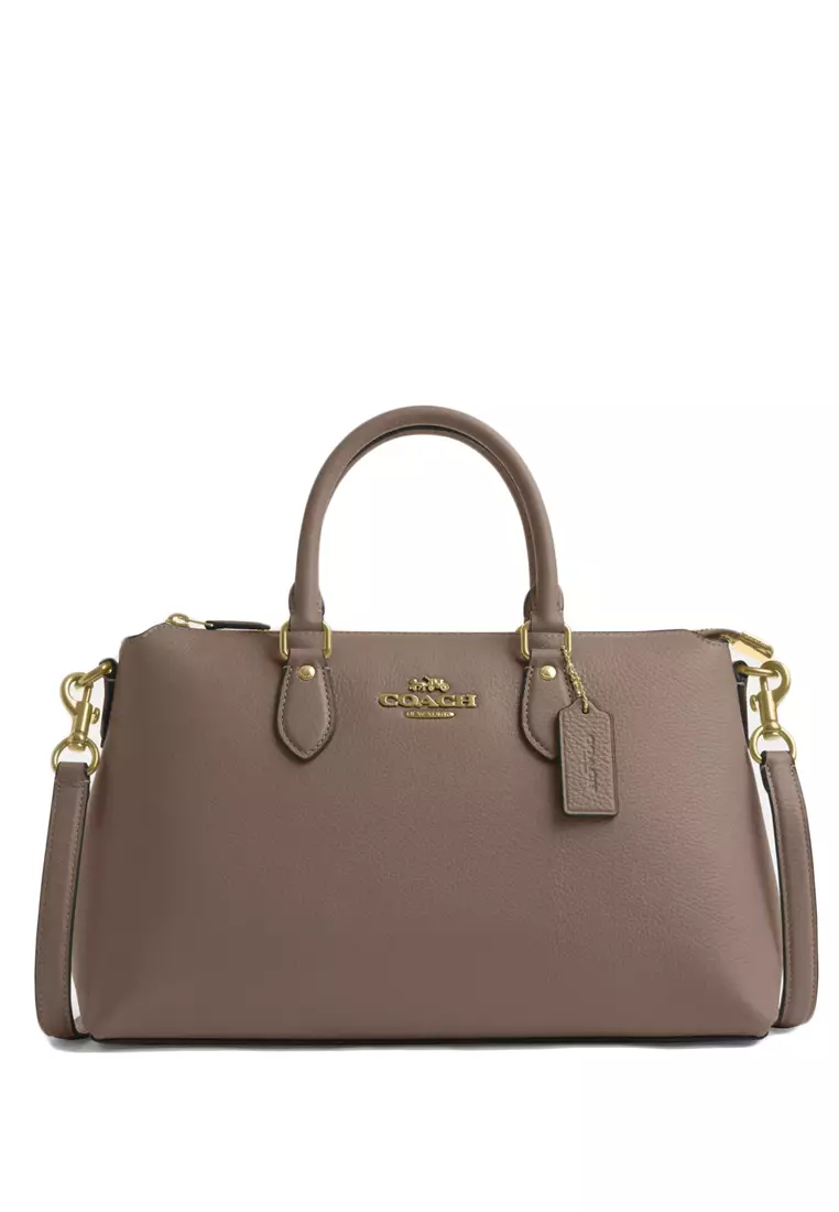 Coach Georgia Satchel Bag - Dark Stone 2025 | Buy Coach Online | ZALORA ...