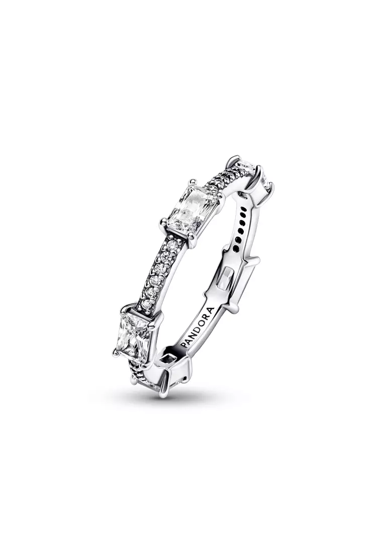Buy PANDORA PANDORA Rectangular Bars Sparkling Pavé Ring Online ...