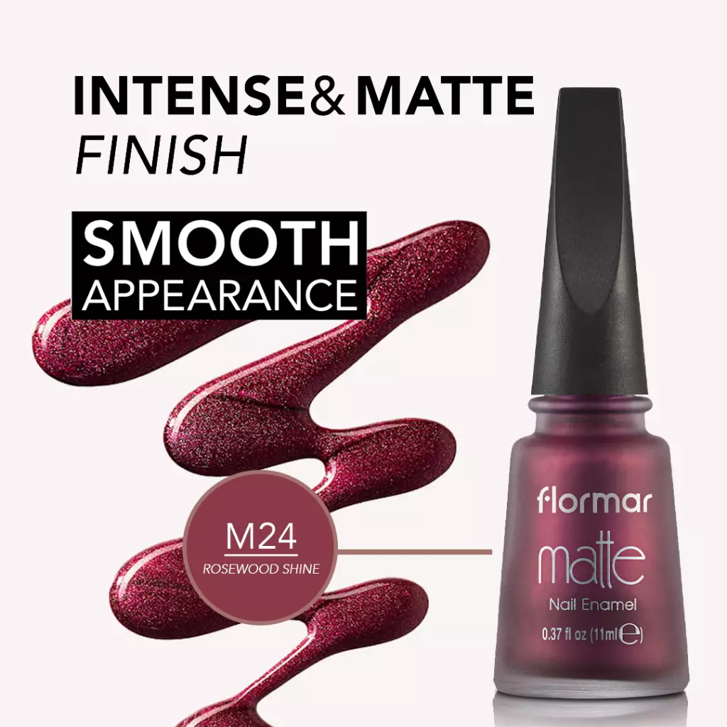 Jual FLORMAR Flormar Matte Nail Enamel - M24 Rosewood Shine | Kutek Halal Certified Original ...