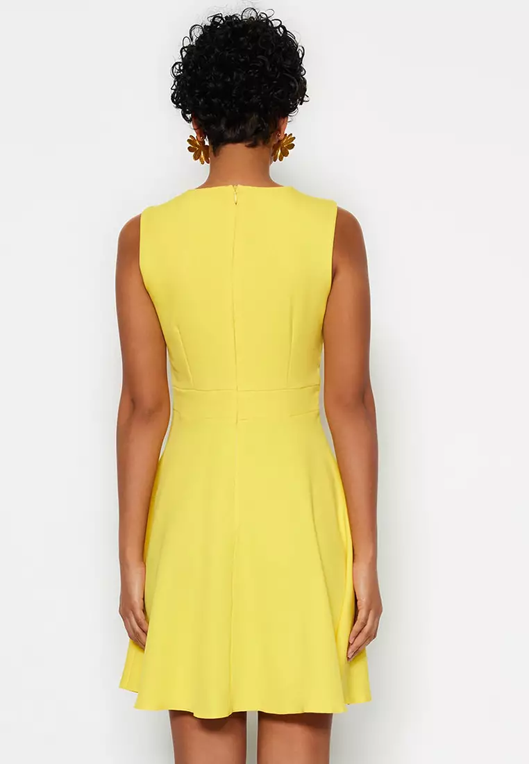 Jual Trendyol V Neck Mini Dress Original 2024 Zalora Indonesia