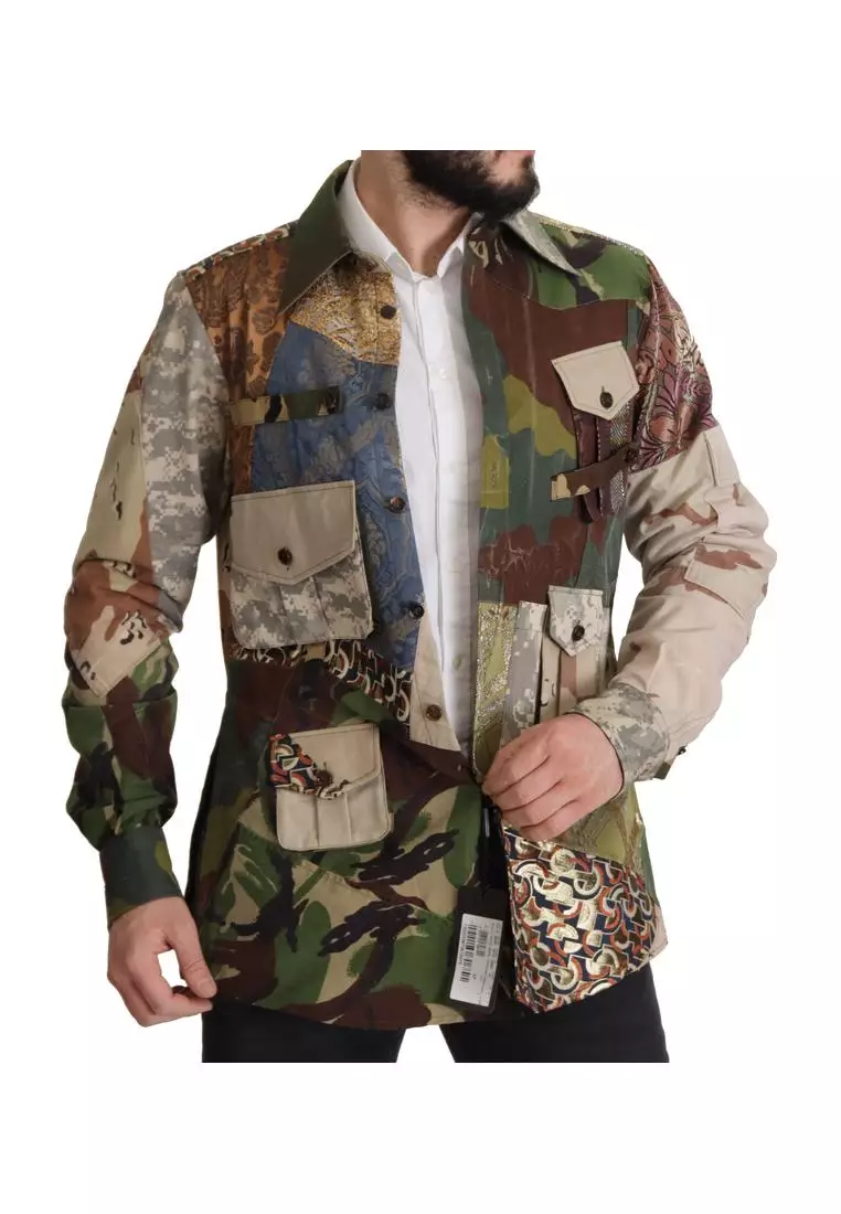 Buy Dolce & Gabbana Dolce & Gabbana Patchwork Button Down Shirt Online | ZALORA Malaysia