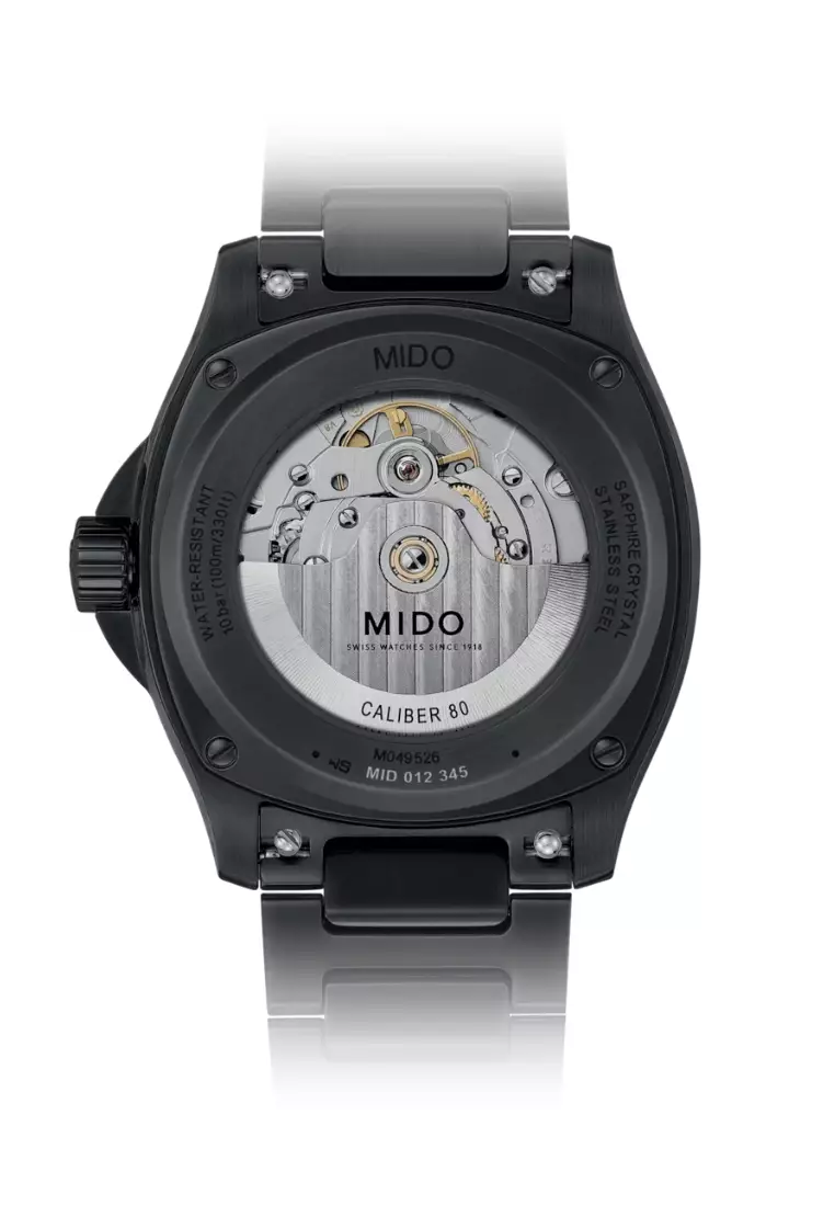 Buy Mido Mido Multifort TV Big Date Grey Dial Black Stainless Steel ...