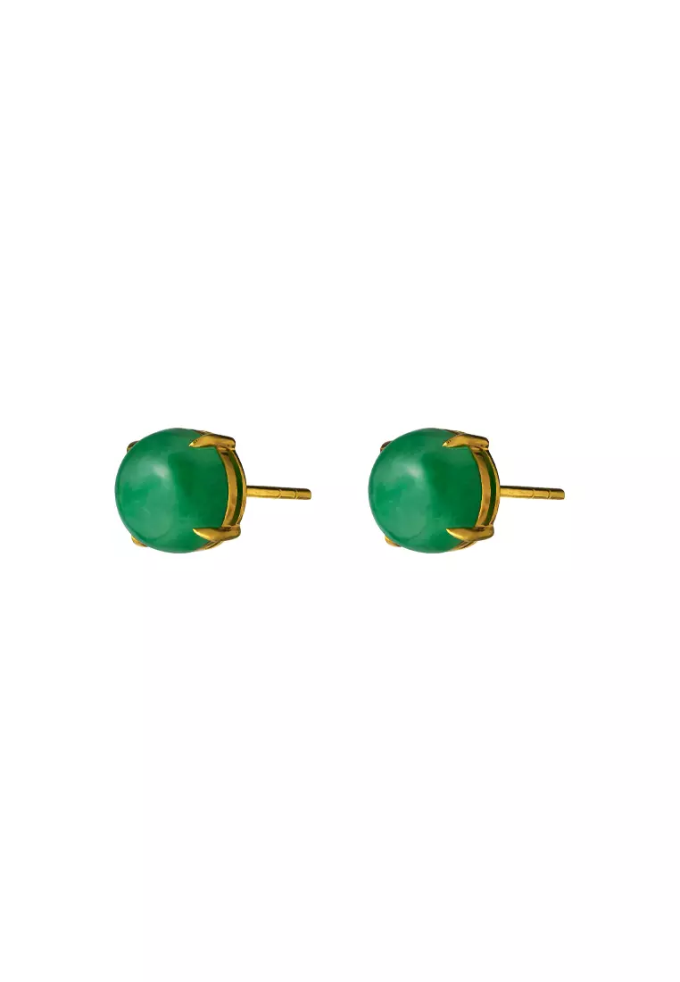 Buy TOMEI TOMEI Classical Jade Earrings, Yellow Gold 750 2025 Online ...