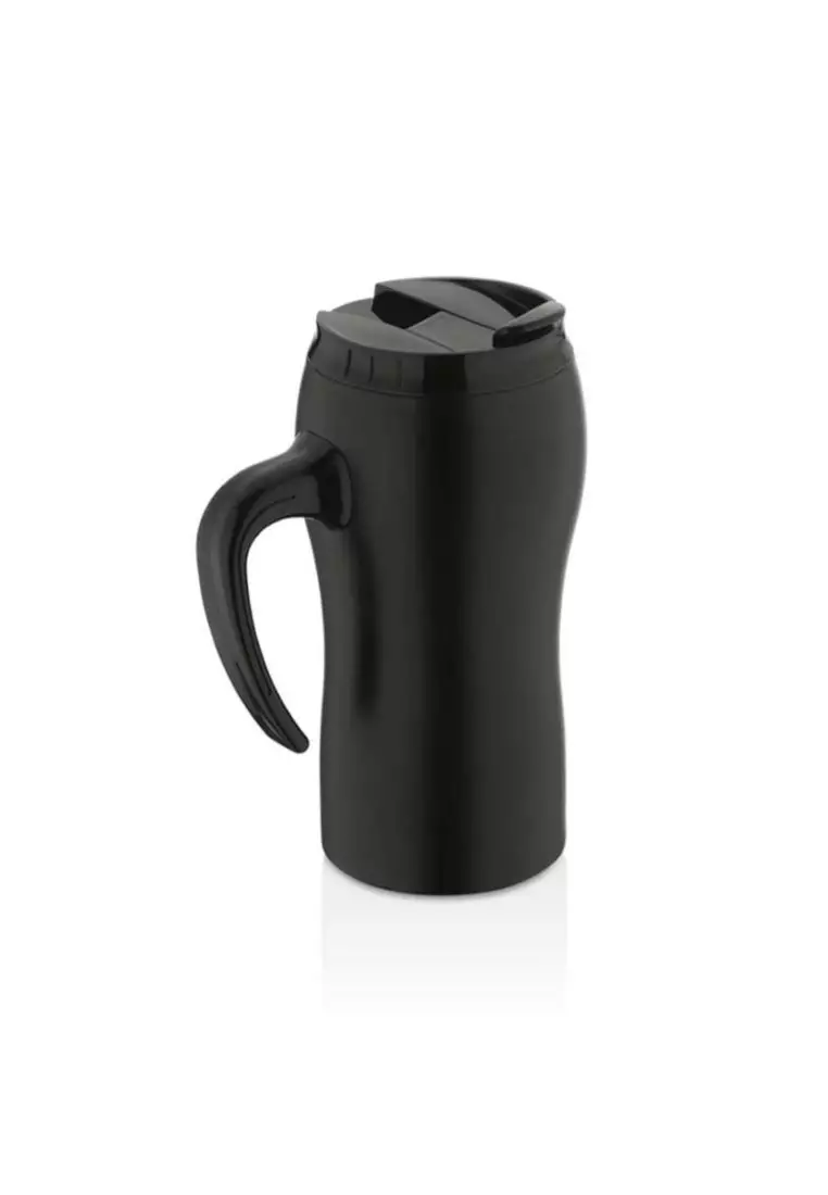 Buy KORKMAZ Korkmaz 316 Stainless Steel Thermos Flask Comfort Black Mug ...