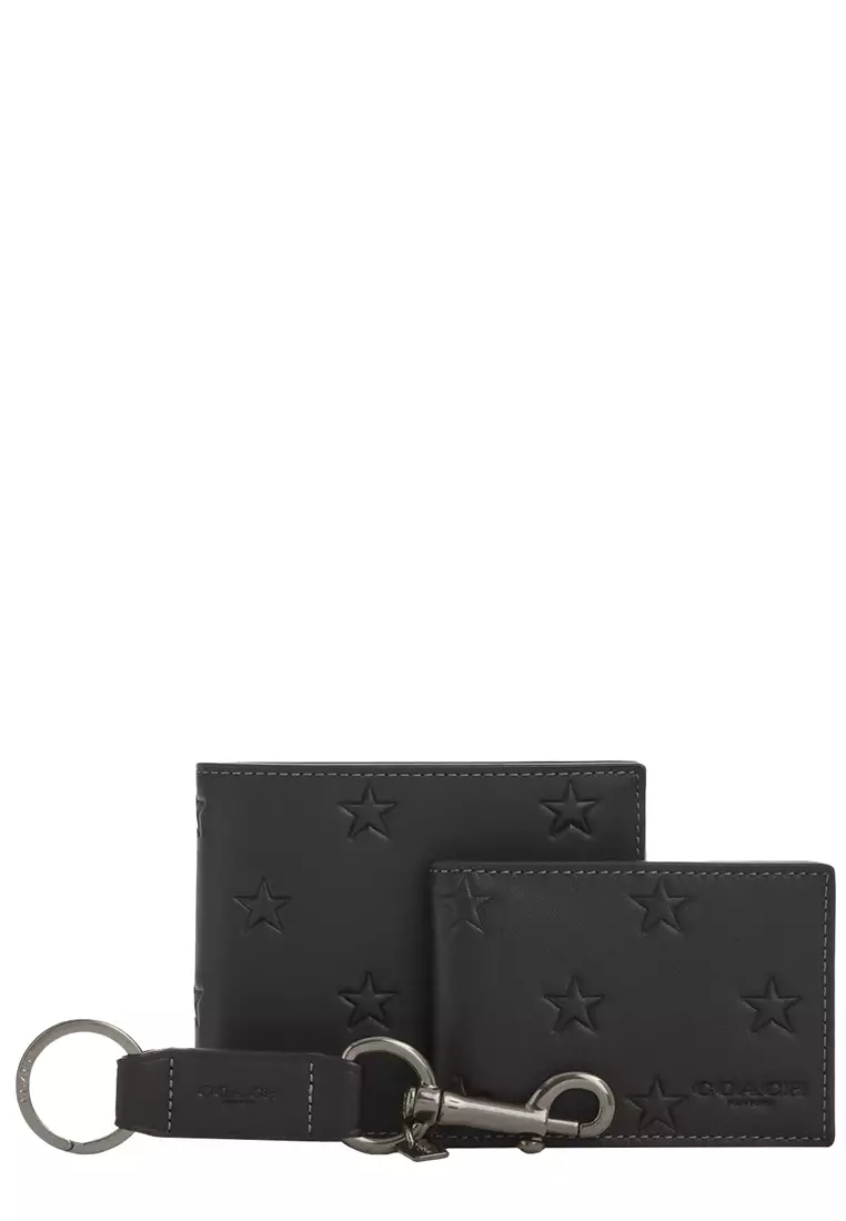 Buy Coach Boxed 3 In 1 Wallet Gift Set With Star Print in Black CW350 ...