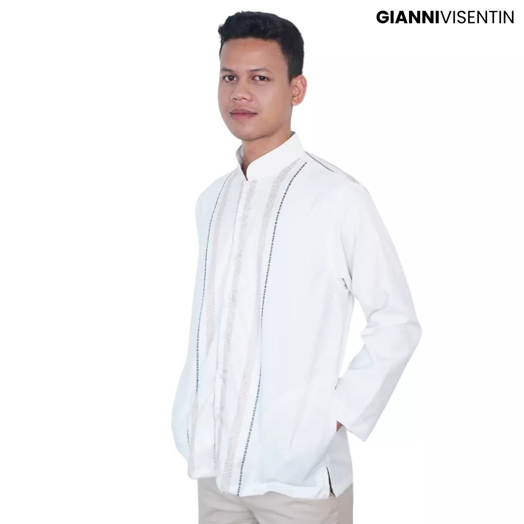 Jual Gianni Visentin Gianni Visentin Kemeja Koko Lengan Panjang Regular ...
