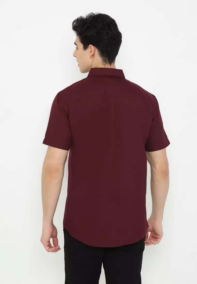 Jual Police Denim POLICE Kemeja Polos Basic Cotton Soft Regular Fit Lengan Pendek Pria Original ...