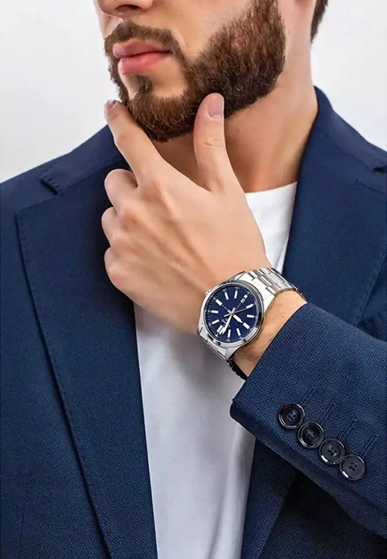 Buy Casio Men Analog Watch Mtp Vd02d 2e Silver Stainless Steel Strap 2025 Online Zalora