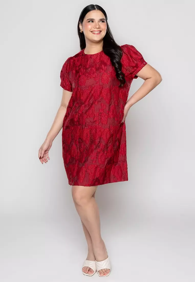 Buy Paperdolls Milly Plus Size Misty Anne Shift Dress in Full Lace ...