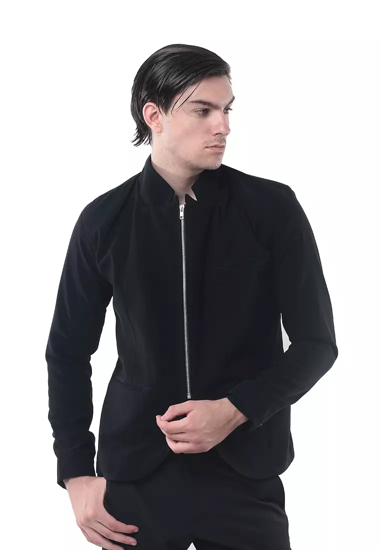 Jual Crows Denim Crows Denim - Blazer Pria Style Desain Zipper Original ...